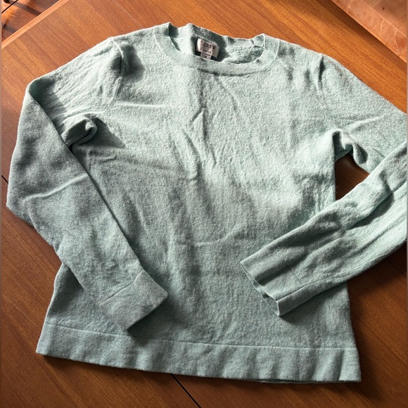 J. Crew | Sweaters | J Crew Soft Mint Crew Neck Teddie Sweater | Poshmark